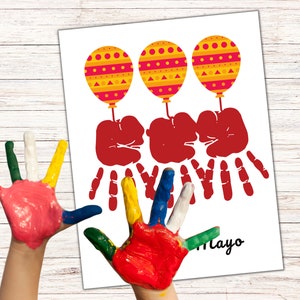 Cinco De Mayo Handprint Art for Kids and Toddlers, Handprint Craft for ...