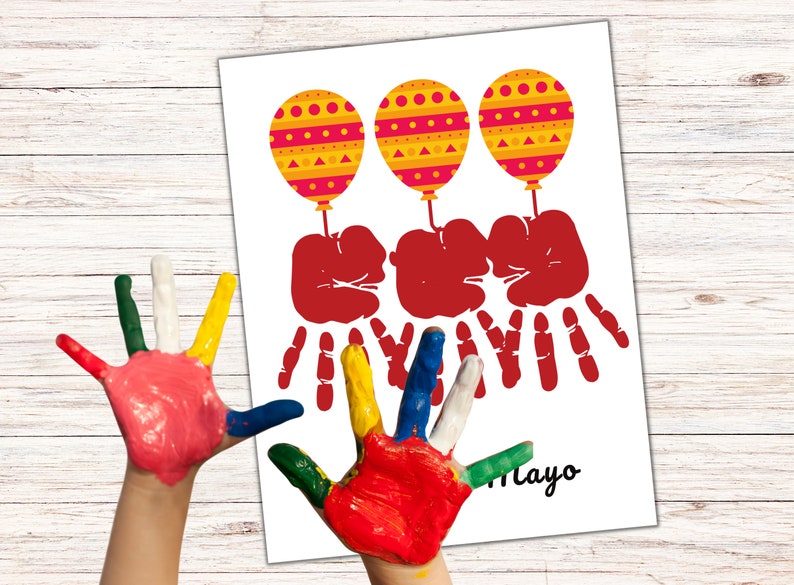 Cinco De Mayo Handprint Art for Kids and Toddlers, Handprint Craft for ...