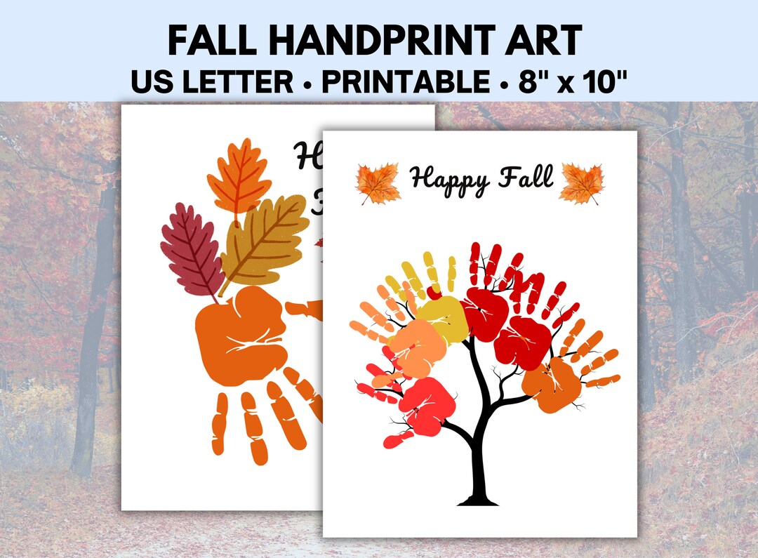Fall Handprint Art Craft for Preschool and Daycare, Autumn Handprint ...