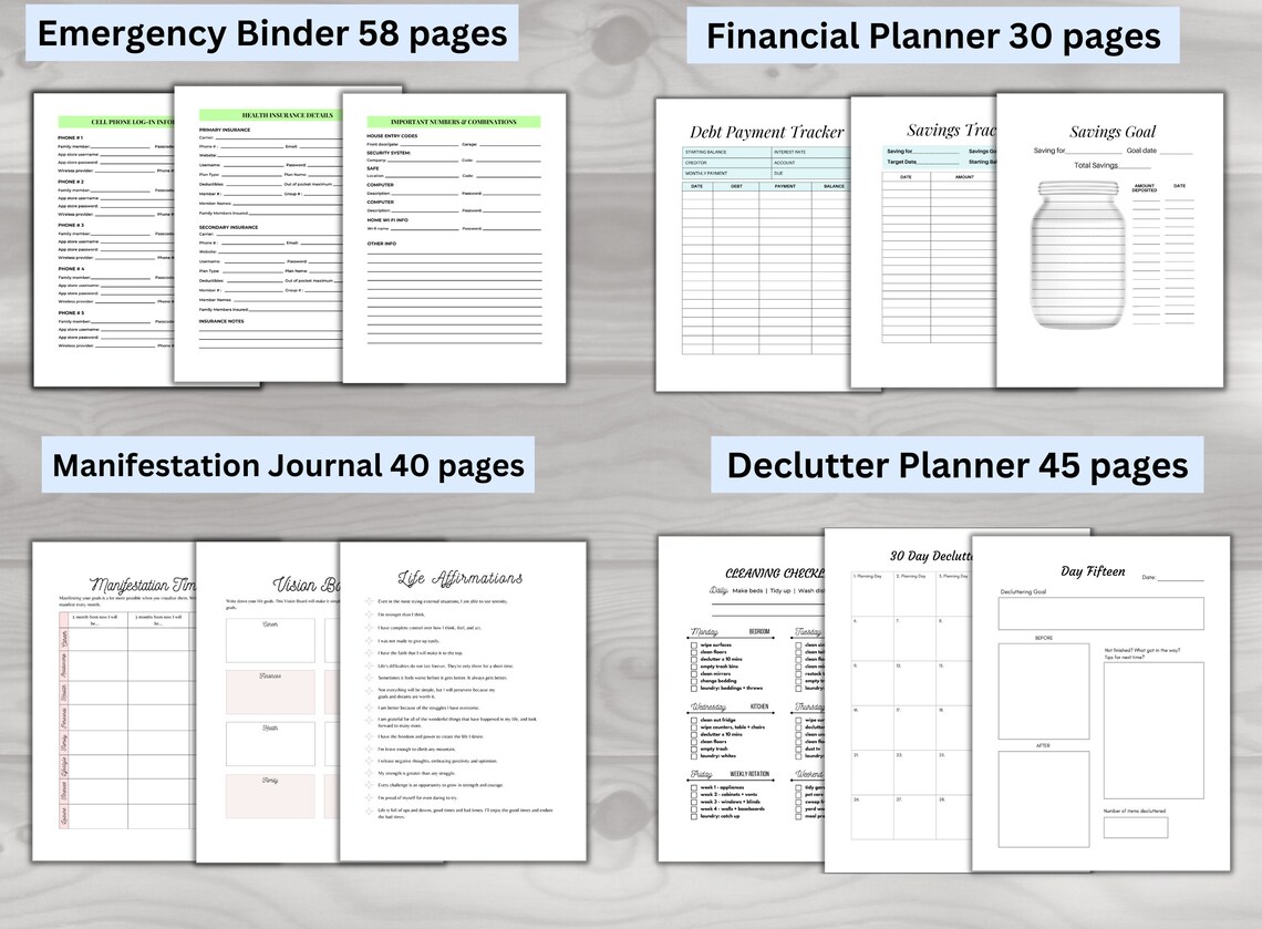 Ultimate Life Planner Printable, Life Binder, Household Planner, Home ...