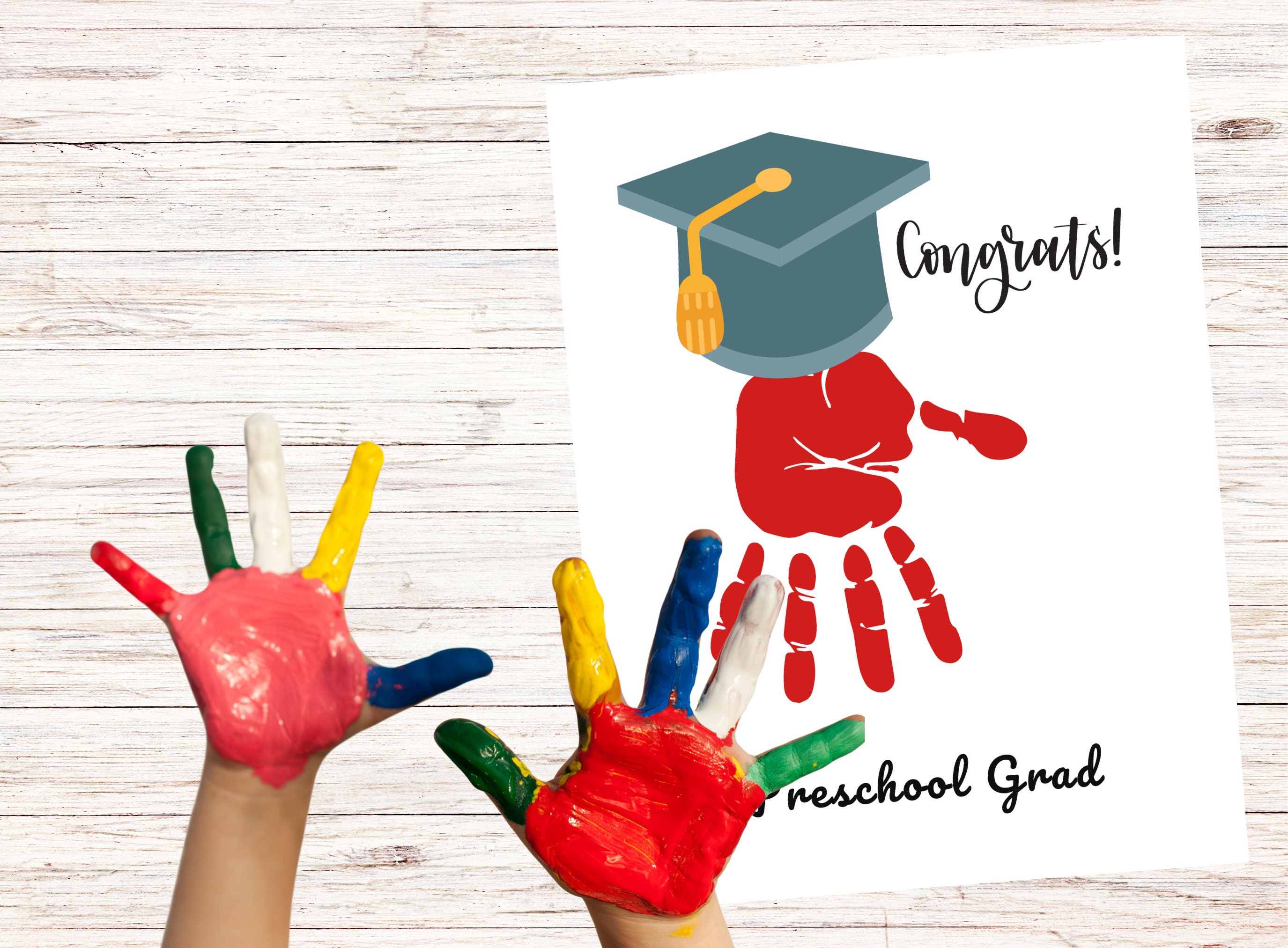 Handprint Art for Kids for Preschool Graduation, Handprint Craft ...