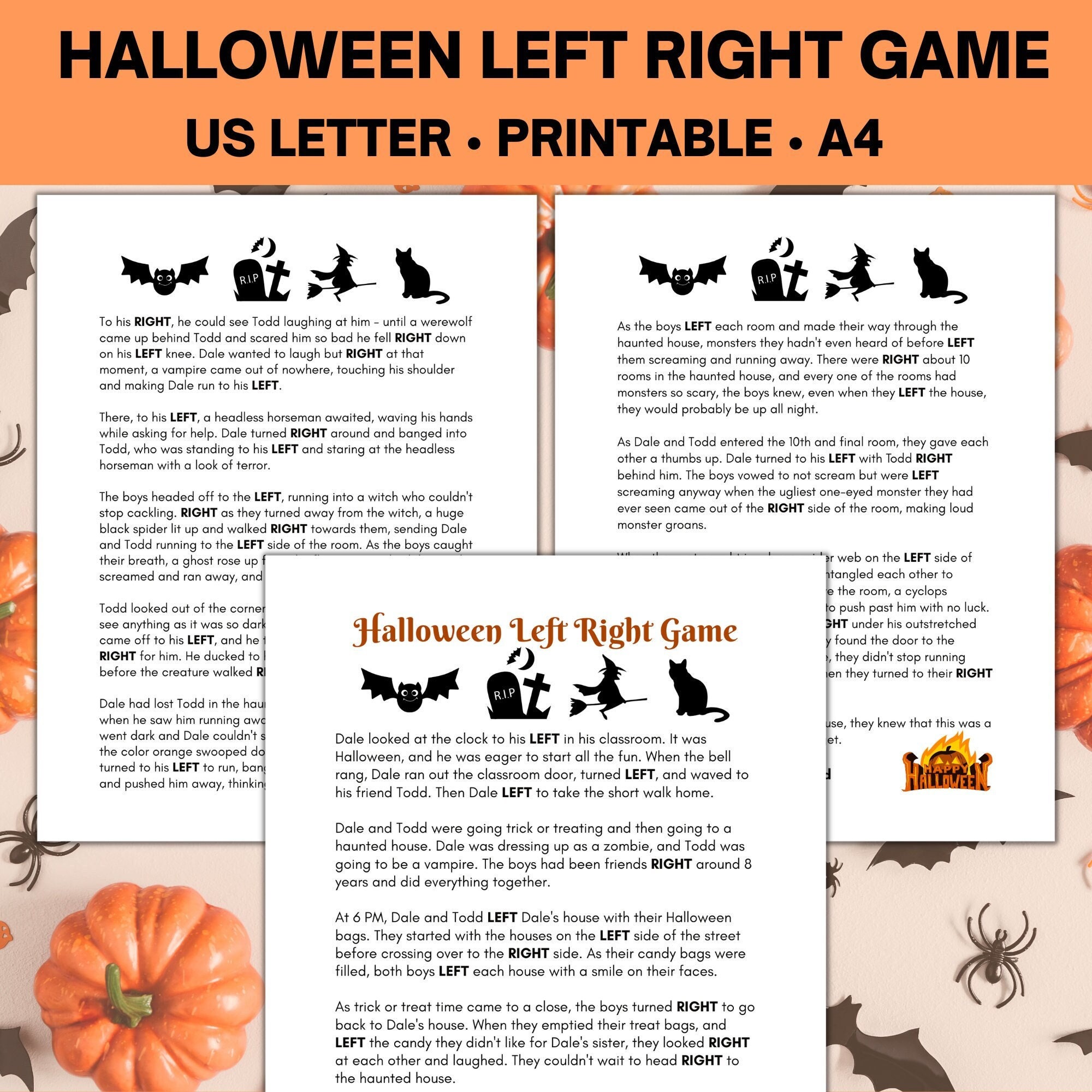 Halloween Left Right Game, Pass the Gift Game, Pass the Prize Game ...