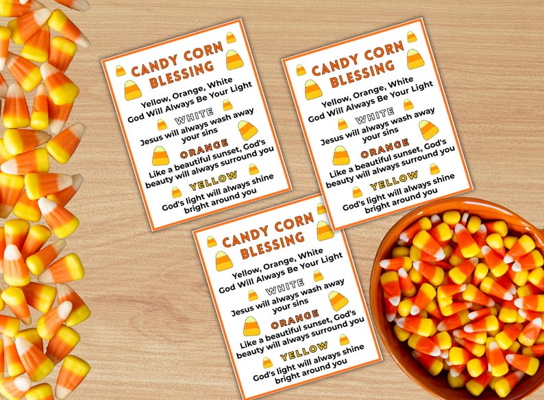 Candy Corn Blessing Tag, Candy Corn Trinity, Christian Halloween Candy ...