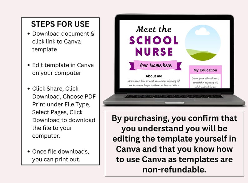 Meet the School Nurse Editable Template, Meet the Nurse Flyer, School ...
