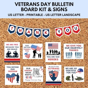 Veterans Day Bulletin Board Kit for Teachers, School, Work and Home ...