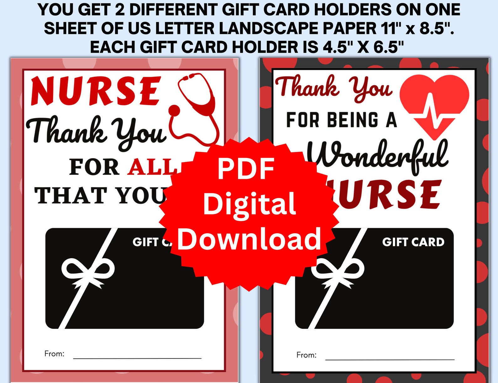 Nurse Gift Card Holder for Appreciation and Nurses Week, Nurse Co ...