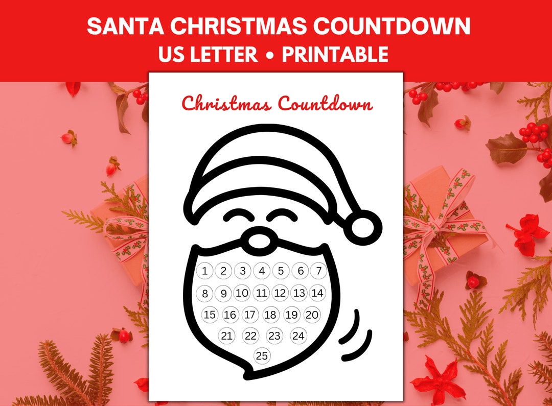 Santa Countdown, Christmas Countdown, Santa Tracker - Etsy
