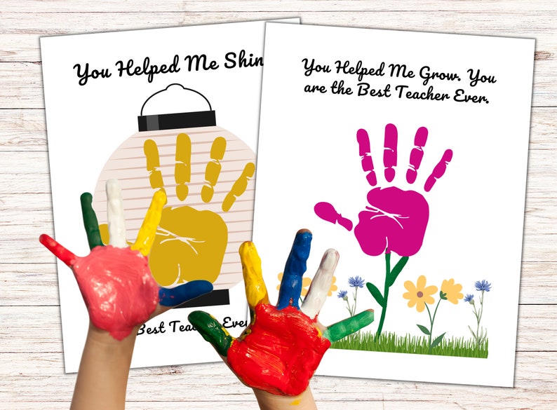 Handprint Art for Kids and Toddlers, Teacher Appreciation Handprint ...