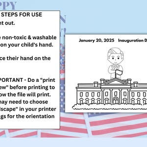 Inauguration Day Handprint Art, Fingerprint Art, Kids and Toddlers ...