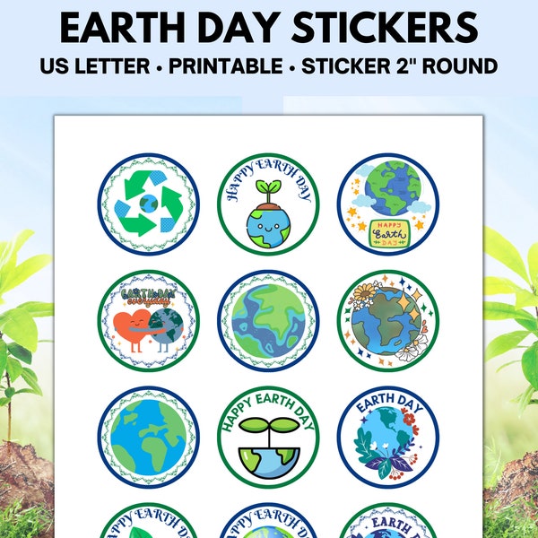 Earth Day Stickers - Etsy