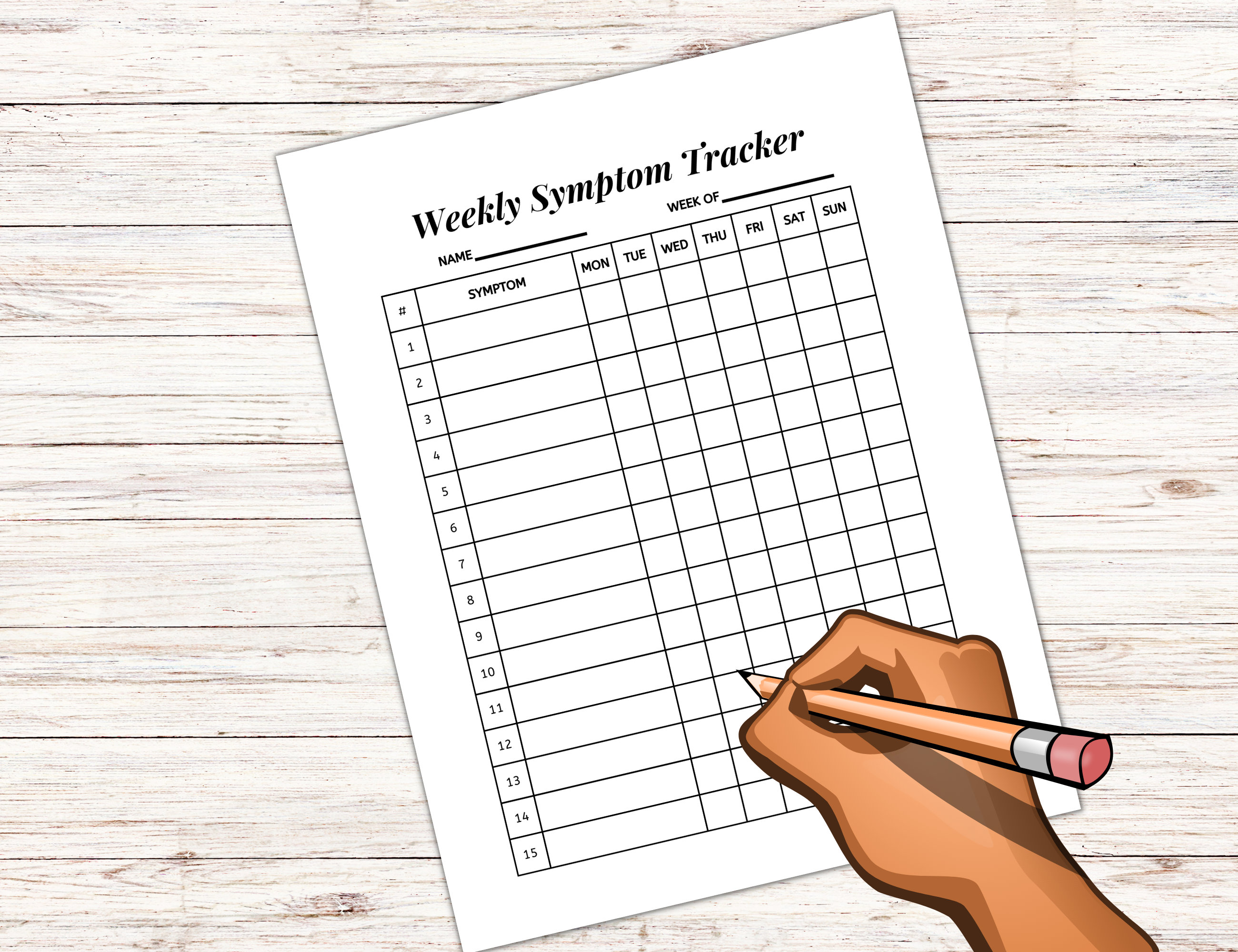 Symptom Tracker Printable, Chronic Illness Symptom Tracker and Medical ...