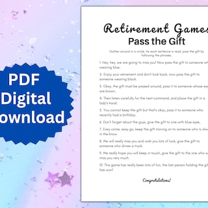 Retirement Pass the Gift Game, Retirement Games, Retiree Games, Ice ...