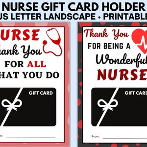 Nurse Gift Card Holder for Appreciation and Nurses Week, Nurse Co ...