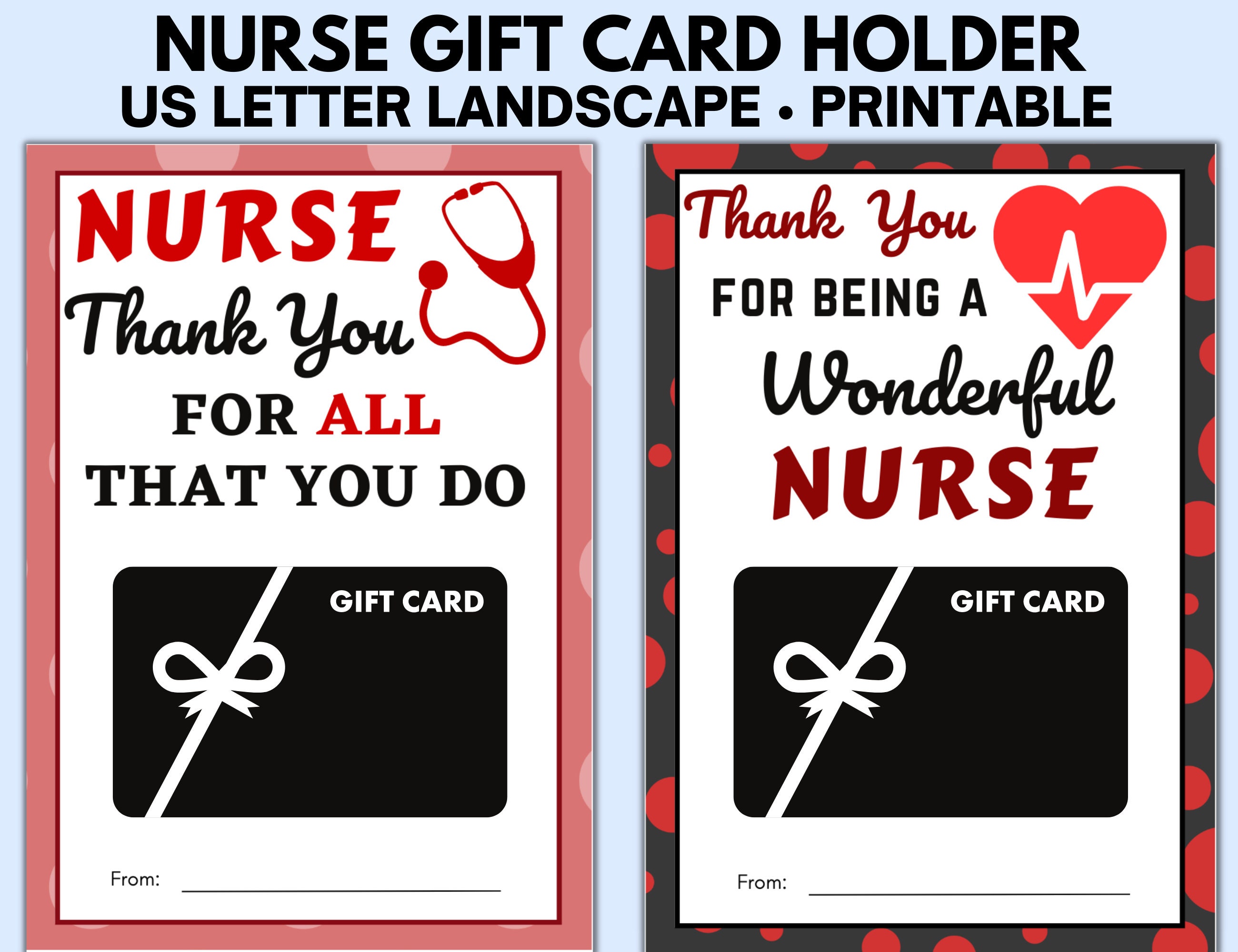 Nurse Gift Card Holder for Appreciation and Nurses Week, Nurse Co ...