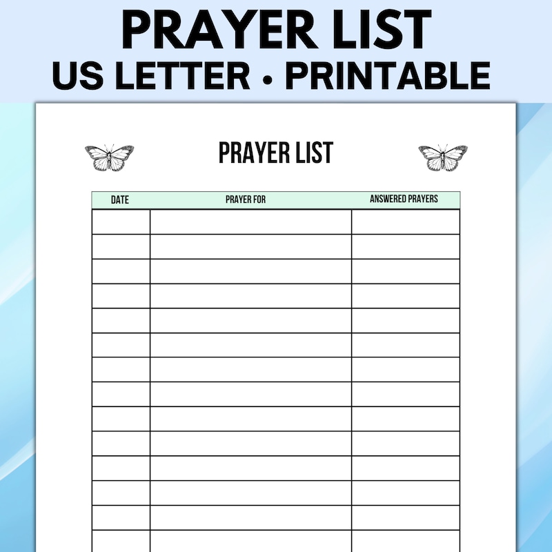 Prayer List - Etsy