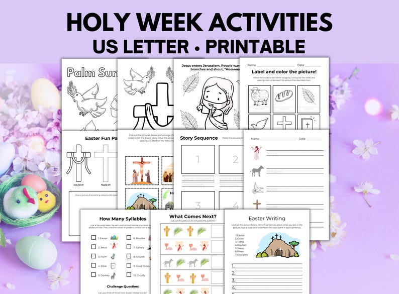 Holy Week Activities, Holy Week for Kids, Palm Sunday Activity Craft ...