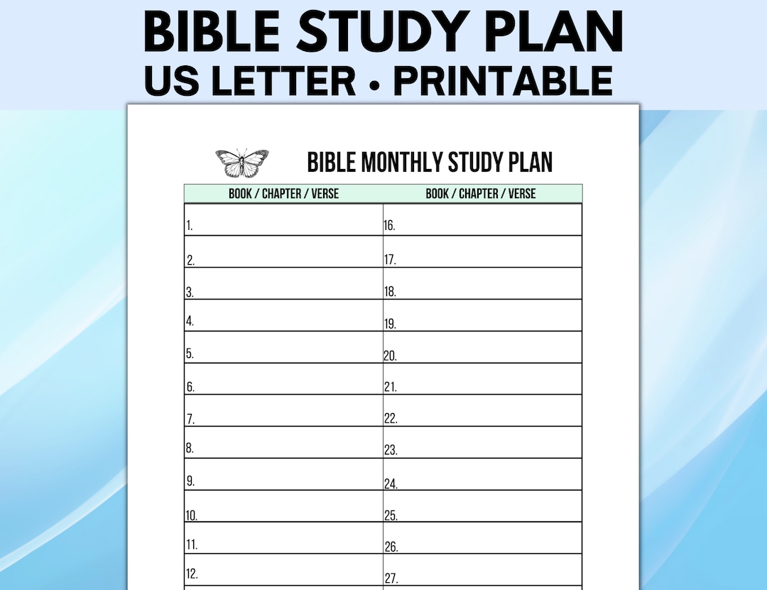 Monthly Bible Study Plan, Bible Reading Plan, Bible Study Guide, Bible ...