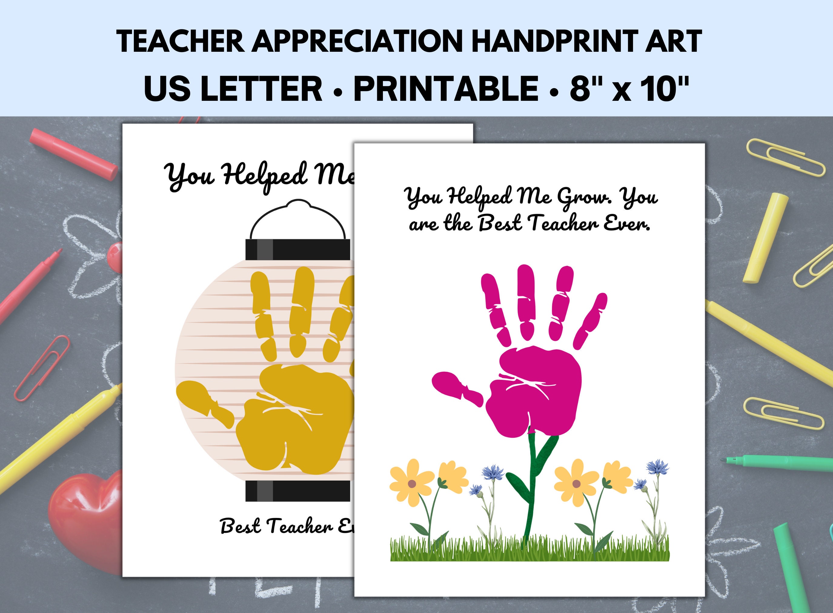 Handprint Art for Kids and Toddlers, Teacher Appreciation Handprint ...