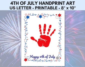 4th of July Handprint Craft, Handprint Art, Handprint Art Craft, July ...