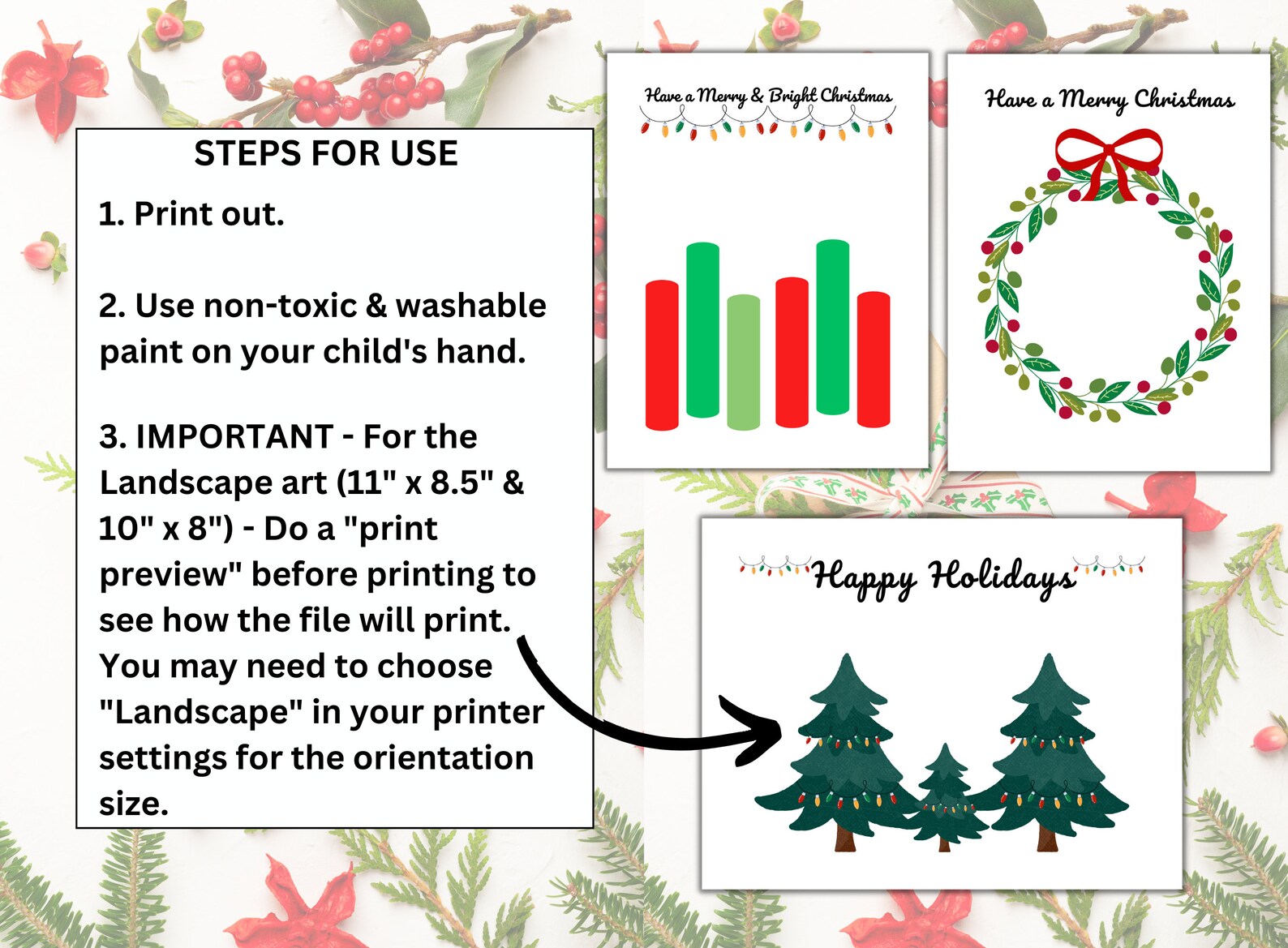 Christmas Handprint Art, Holiday Handprint, Fingerprint Art, Handprint ...