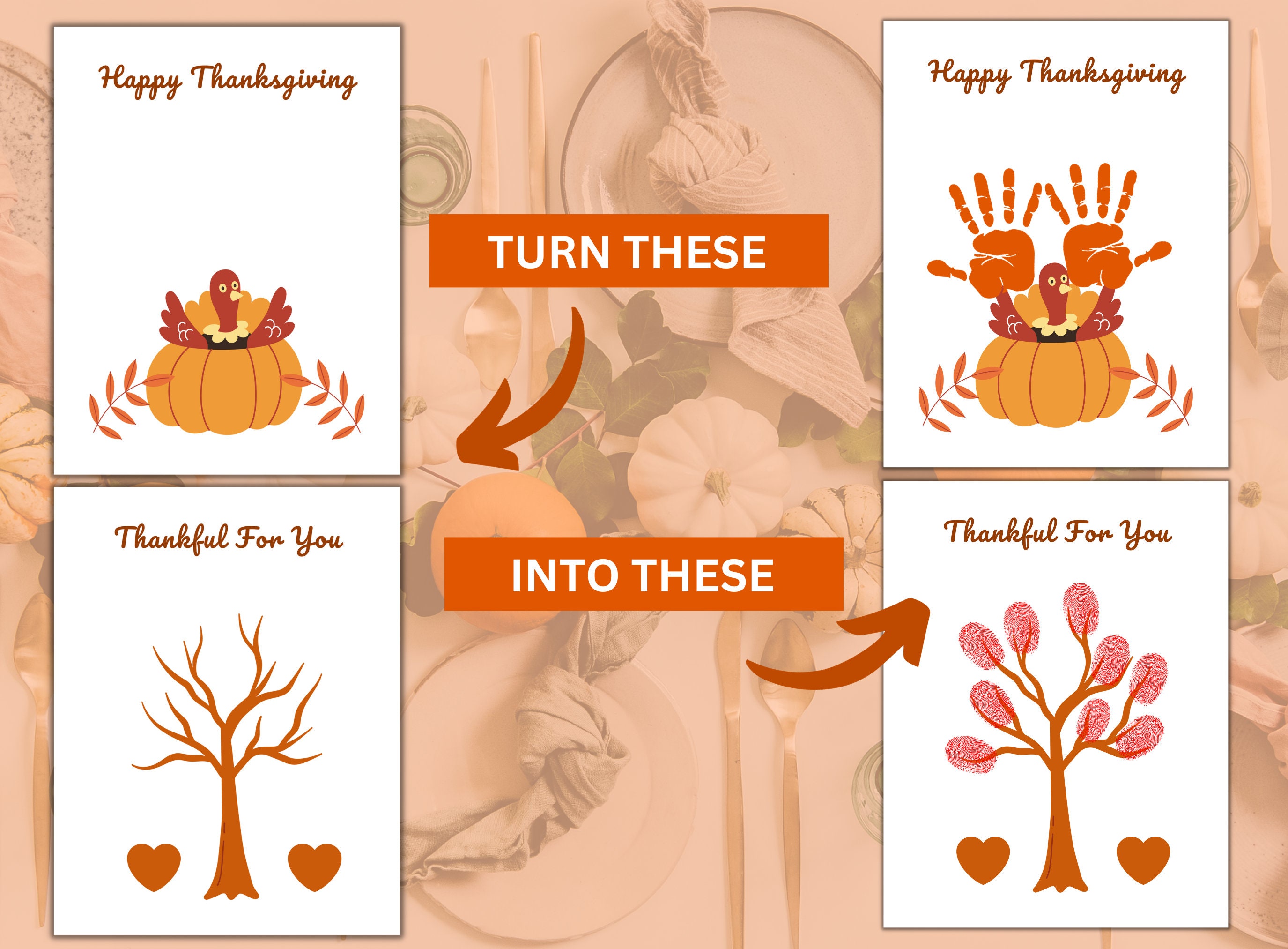 Thanksgiving Handprint, Thanksgiving Kids Table Activities, Fingerprint ...