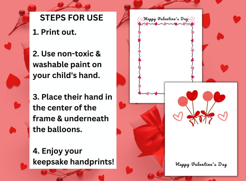 Valentine Handprint Art, Handprint Craft, Valentine's Day Handprint ...