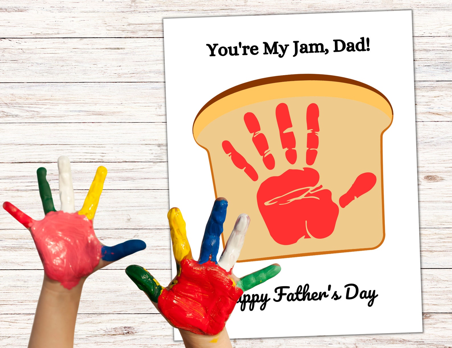 Father's Day Handprint Craft, Father's Day Handprint Printable ...