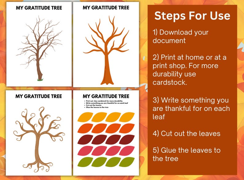 Gratitude Tree Craft for Kids and Families, I Am Thankful For, Thankful ...