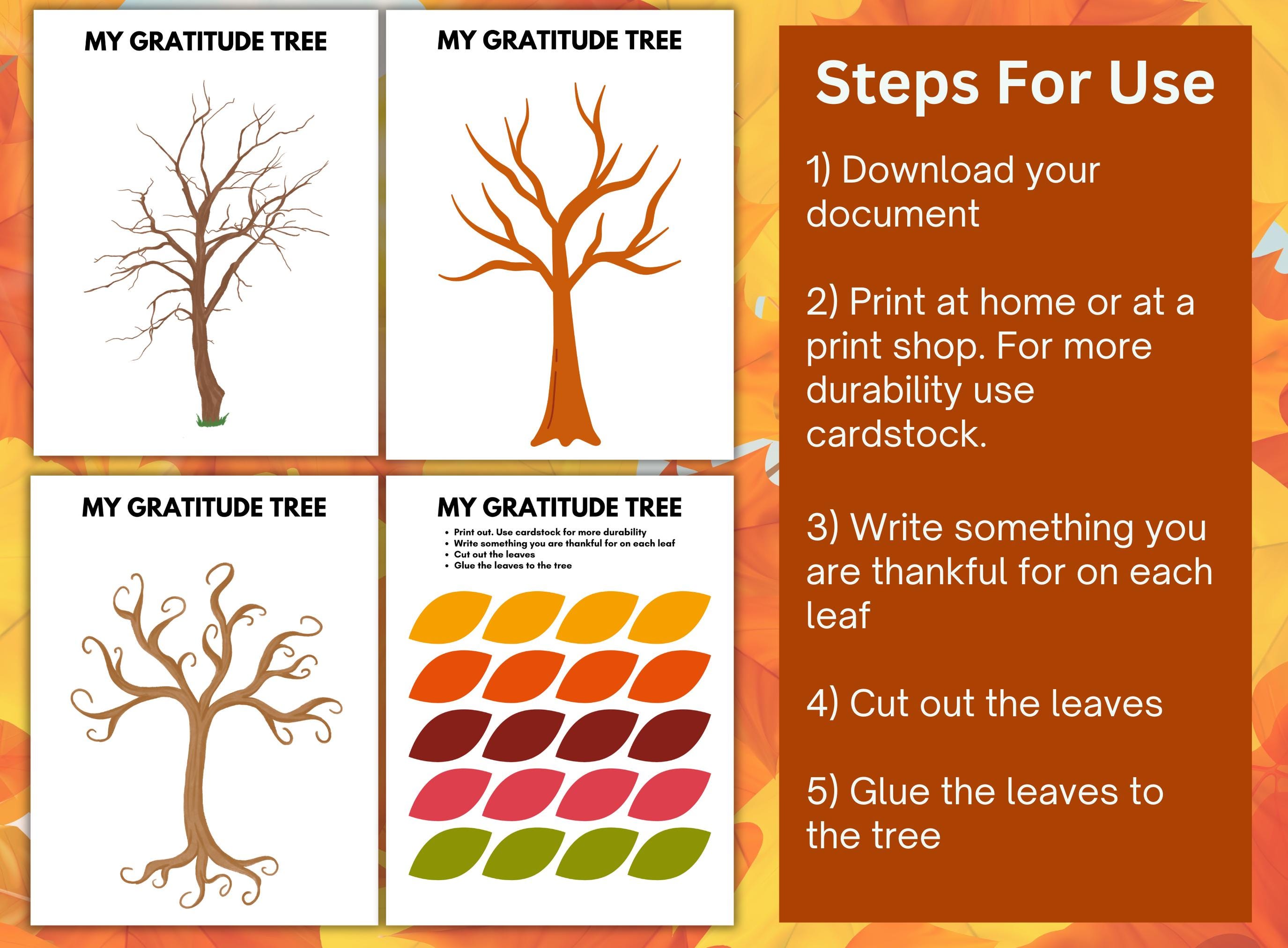 Gratitude Tree Craft for Kids and Families, I Am Thankful For, Thankful ...