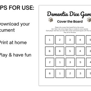 Dementia Dice Game, Candy Dice Game, Dice Game Printable, Ice Breaker ...
