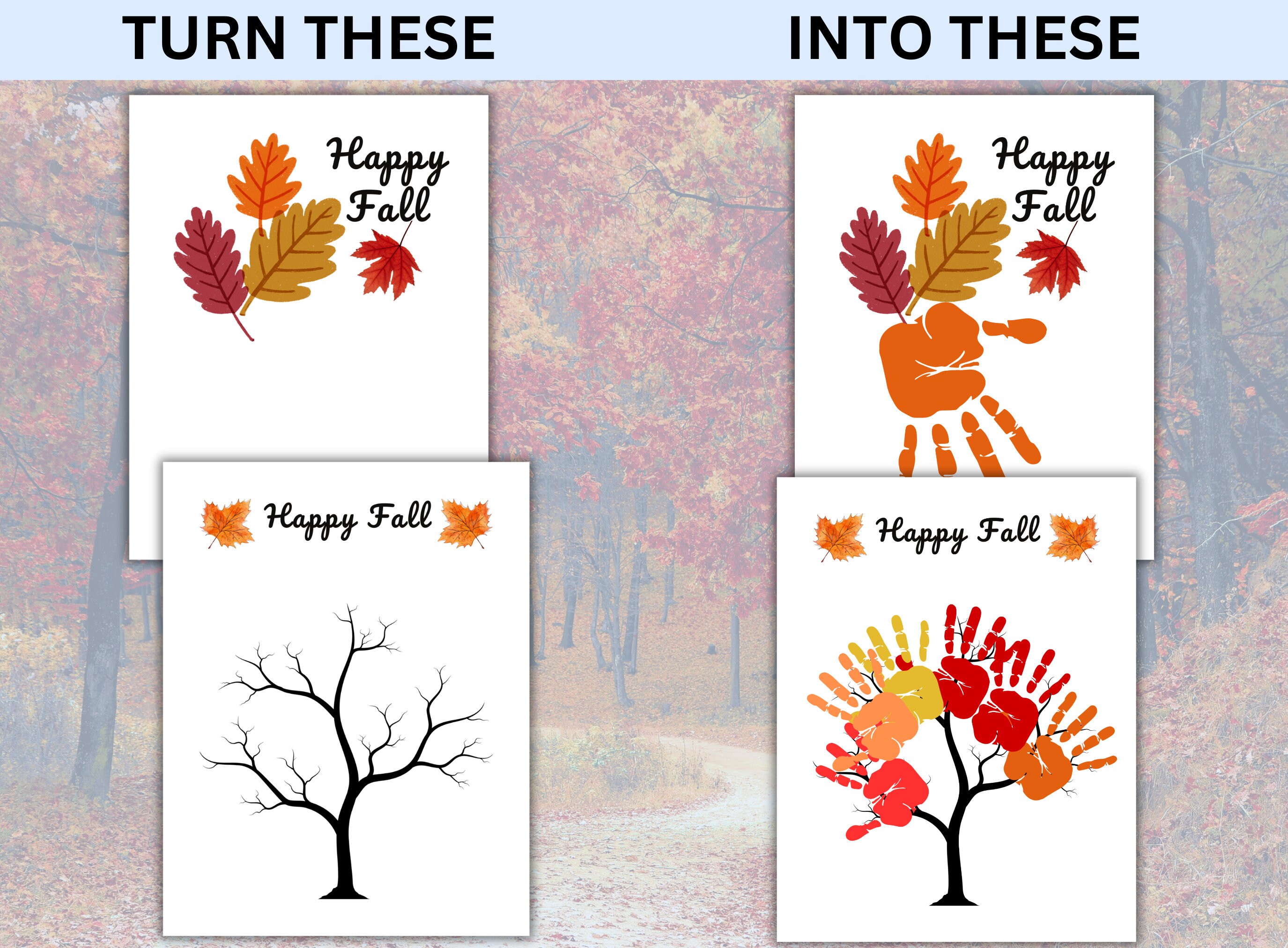 Fall Handprint Art Craft for Preschool and Daycare, Autumn Handprint ...
