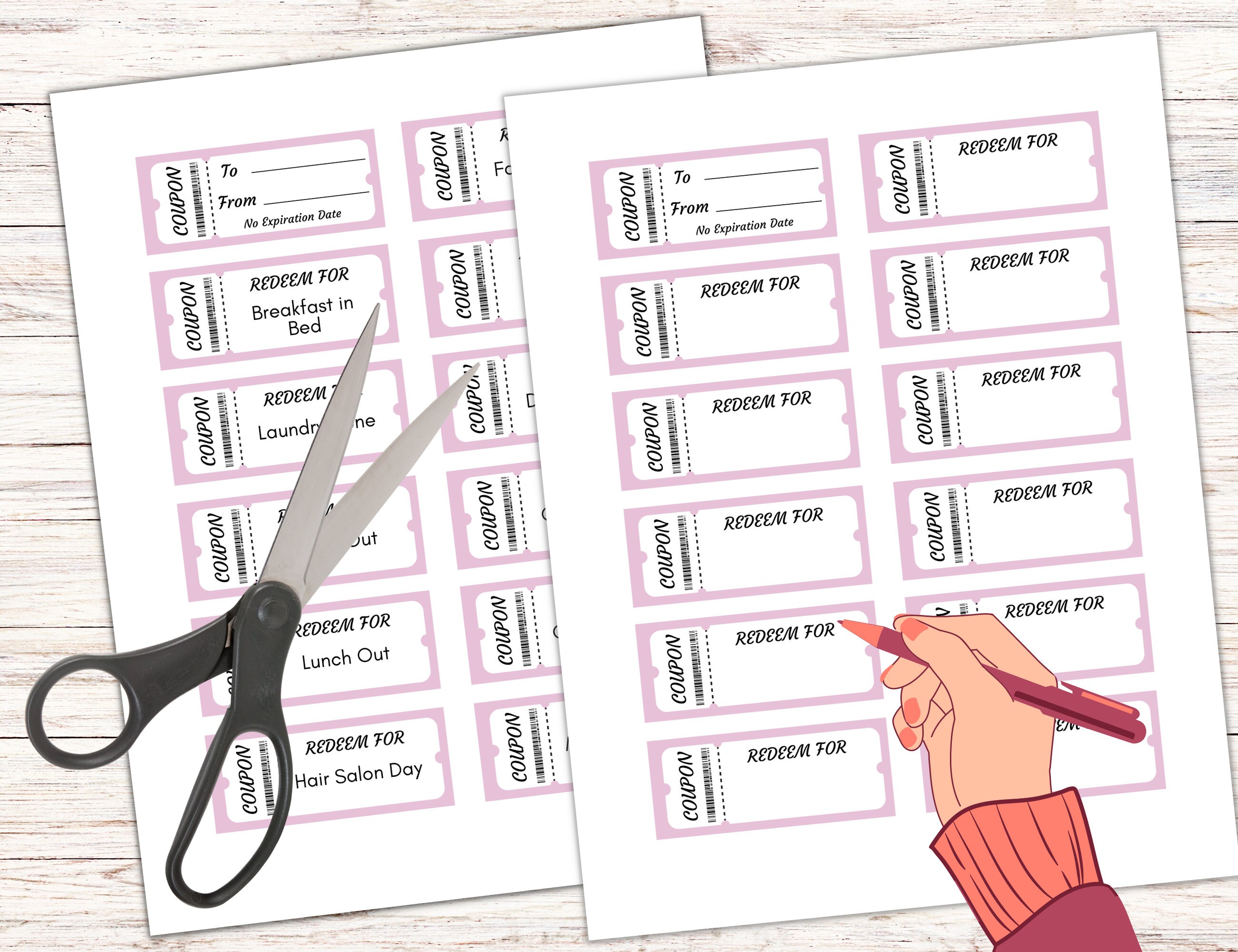 Mother's Day Coupons Printable Mom Coupon Book, Mother's Day Crafts ...