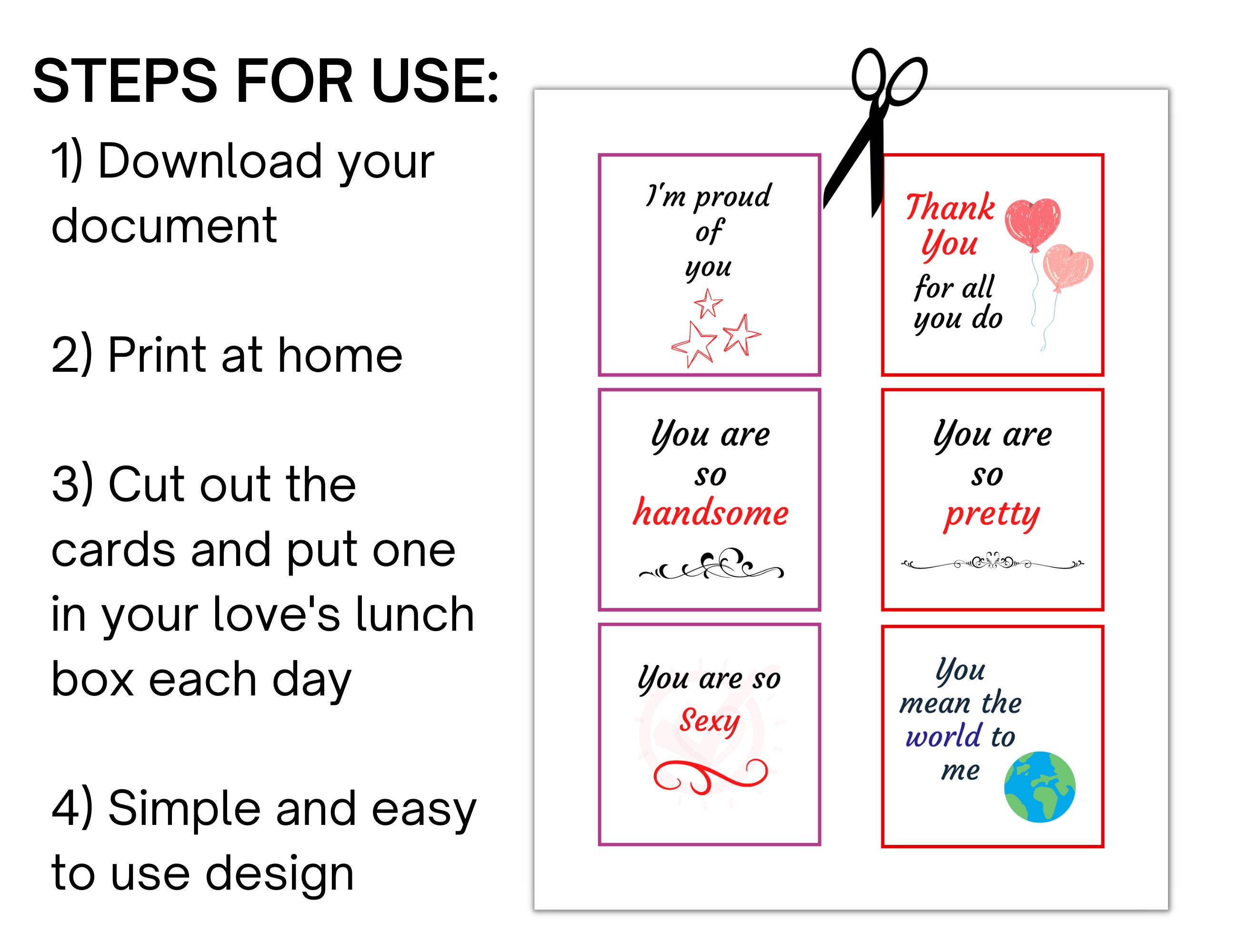 Adult Lunch Notes, Lunchbox Notes, Lunchbox Notes Printable, Love Lunch ...