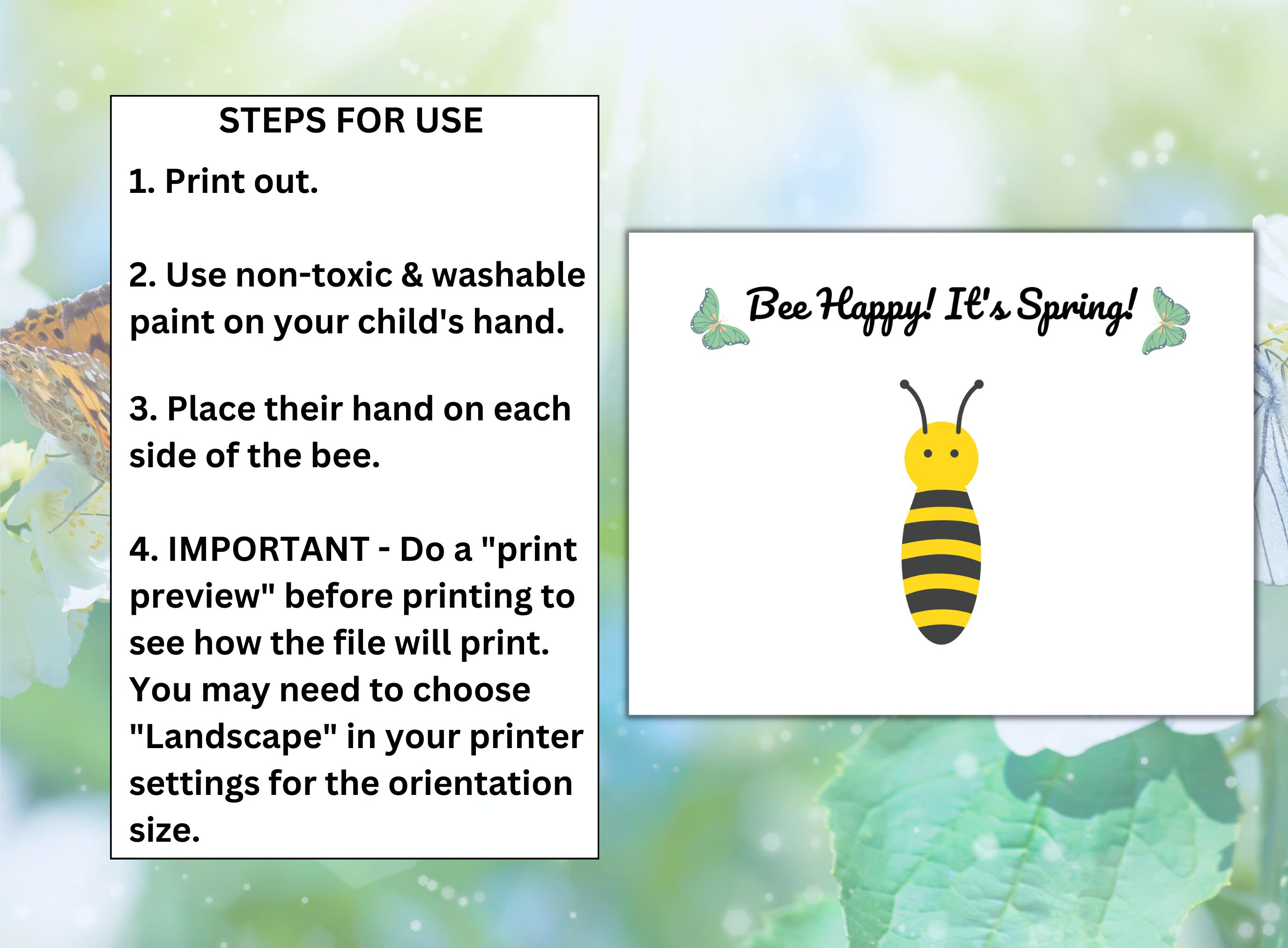 Spring Handprint Art, Fingerprint Art, Bee Handprint Craft, Toddler ...