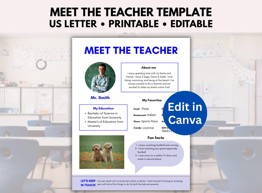 Meet the Teacher Template Editable, Meet the Teacher Boho, All About My ...