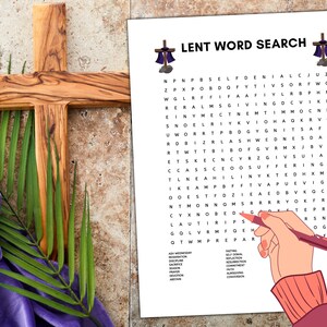 Lent Word Search Puzzle, Lent Games and Activities, Christian Games - Etsy