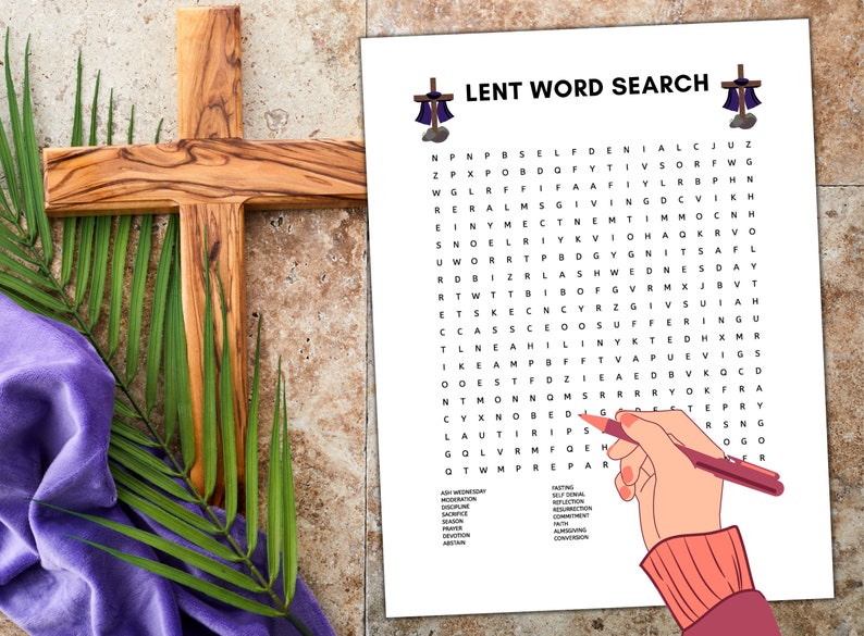 Lent Word Search Puzzle, Lent Games and Activities, Christian Games - Etsy