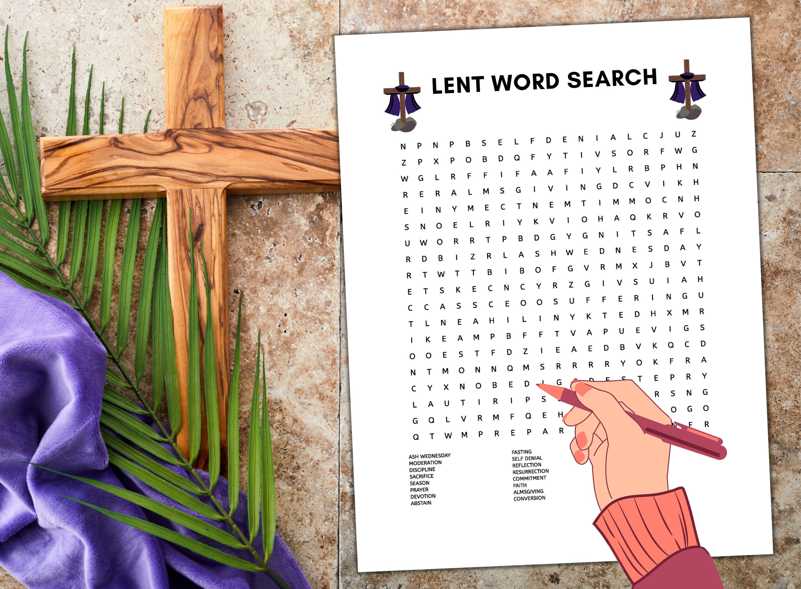 Lent Word Search Puzzle, Lent Games and Activities, Christian Games - Etsy