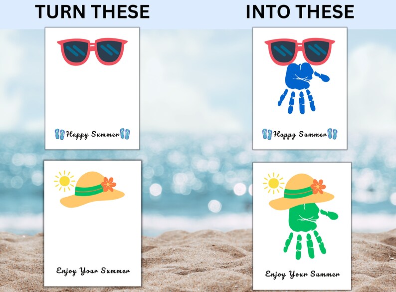 Summer Handprint Art for Kids and Toddlers, Handprint Craft for Summer ...