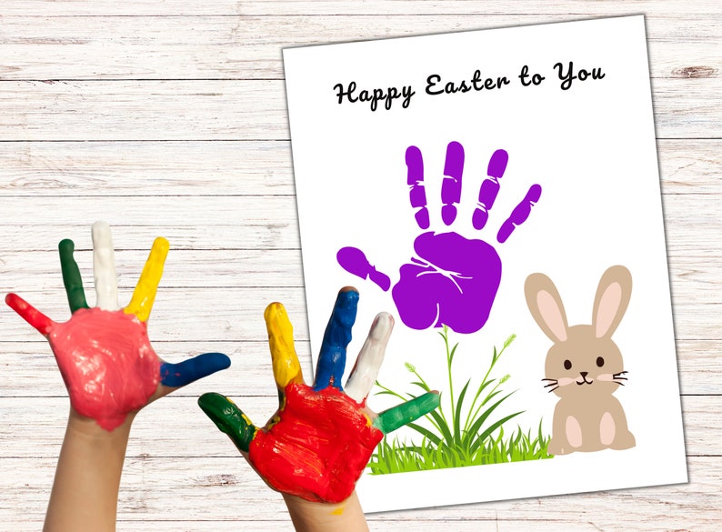 Easter Handprint Art, Handprint Craft, Fingerprint Art, Easter Pre ...