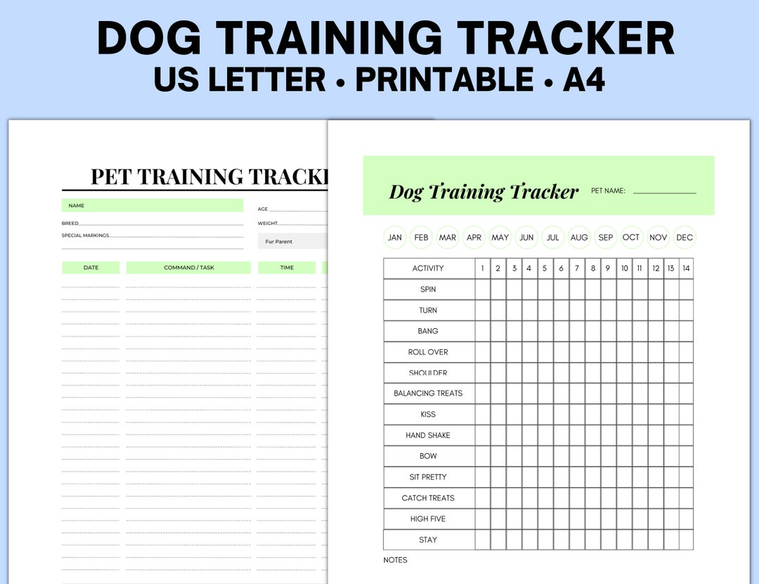 Dog Training Log Puppy Training Dog Training Journal - Etsy