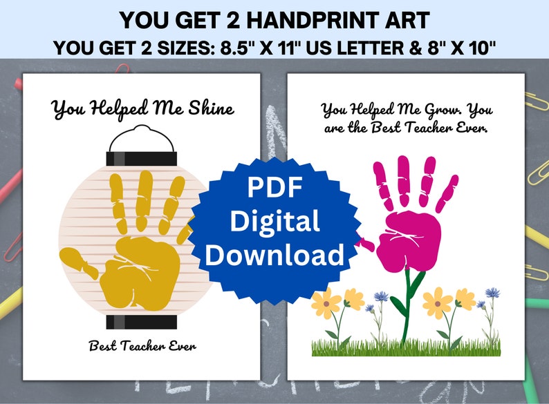 Handprint Art for Kids and Toddlers, Teacher Appreciation Handprint ...