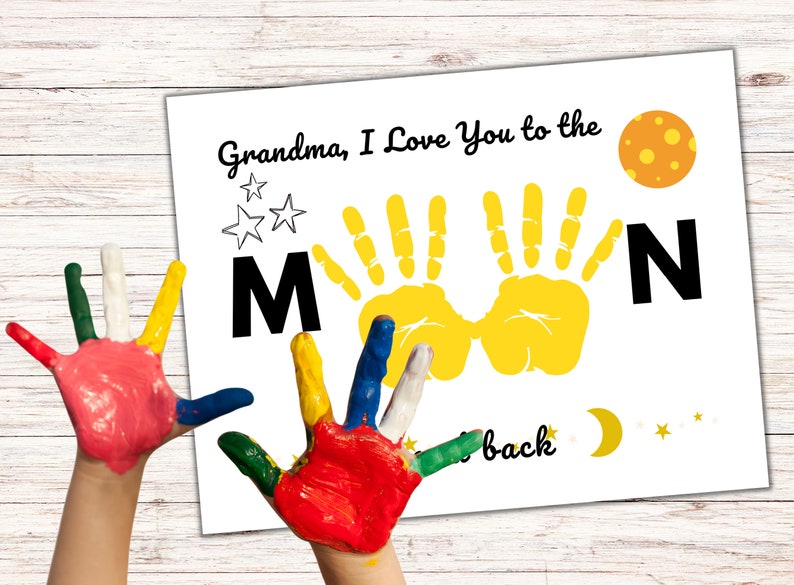 Grandma Handprint Art Craft for Mother's Day, Birthday or Grandparents ...
