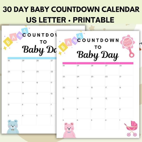 Baby Countdown - Etsy