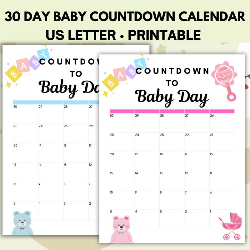 Baby Countdown - Etsy
