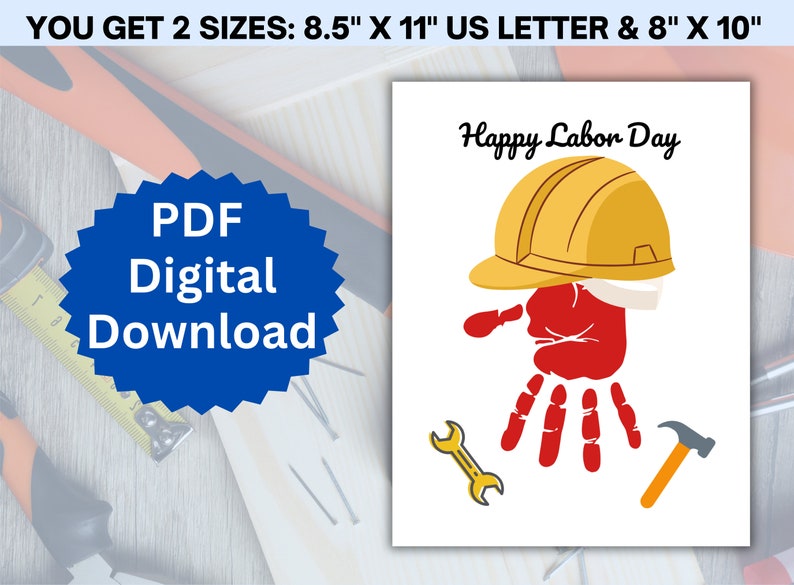 Labor Day Handprint Art for Kids and Toddlers, Handprint Craft for ...