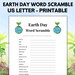 Earth Day Word Scramble Game, Earth Day Printable, Earth Day Activities ...