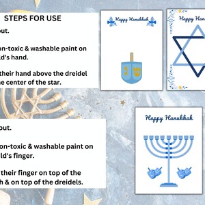 Hanukkah Handprint Art, Hanukkah Fingerprint Art, Handprint Keepsake ...