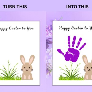 Easter Handprint Art, Handprint Craft, Fingerprint Art, Easter Pre-school Activity, Easter ...