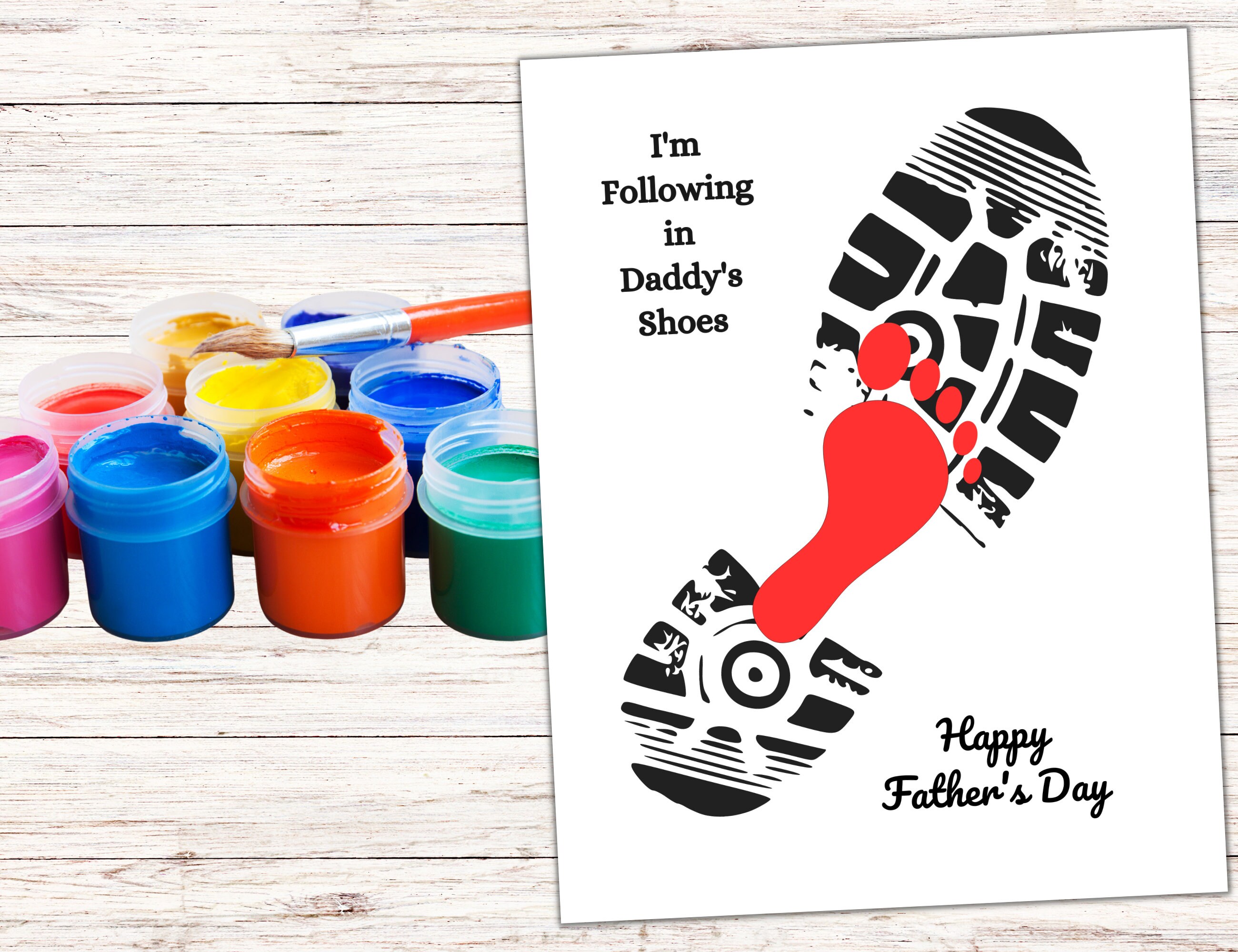 Father's Day Footprint, DIY Gift for Dad, Father's Day Footprint Craft ...